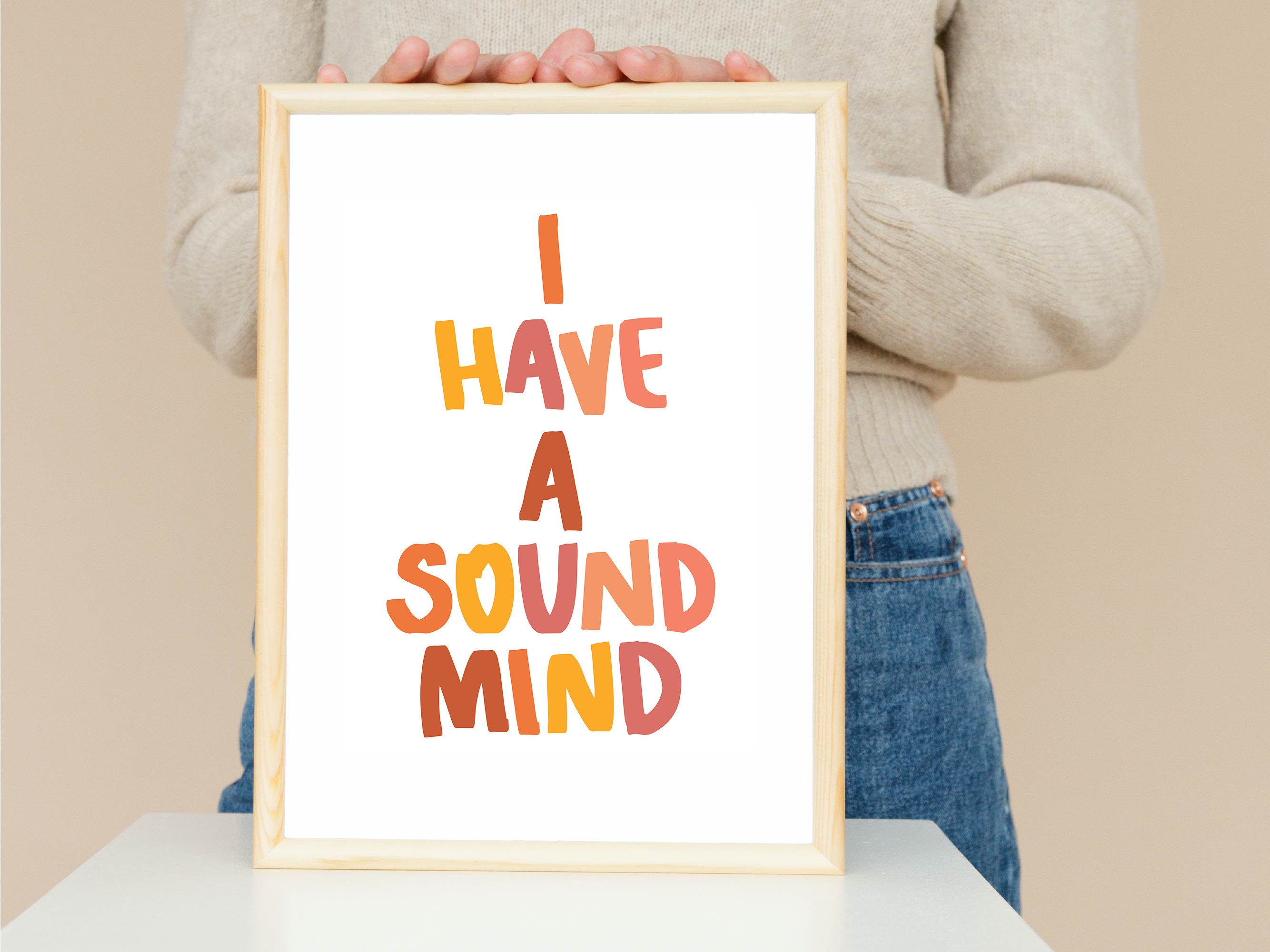 I Have a Sound Mind | Printable Wall Art | Christian Wall Art | Bible ...