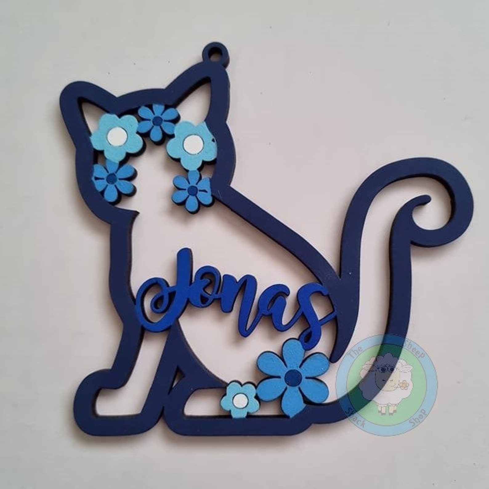 Personalised Cat Wooden Name Plaque - Etsy