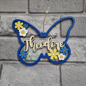 Personalised Butterfly Wooden Name Plaque - Etsy