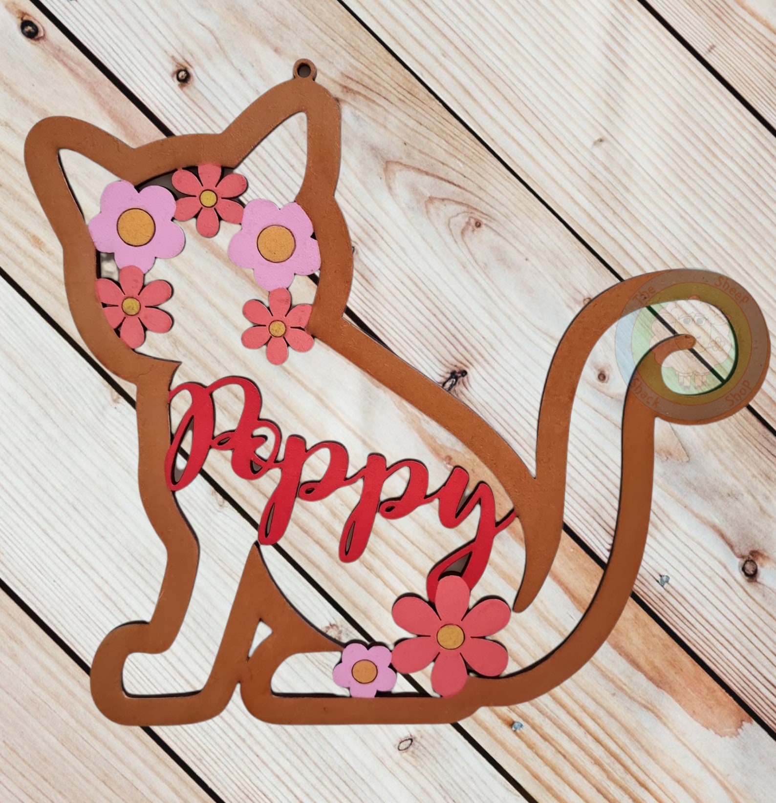 Personalised Cat Wooden Name Plaque - Etsy