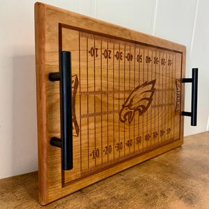 Philadelphia Eagles Cherry Wood Serving Tray-free SHIPPING - Etsy