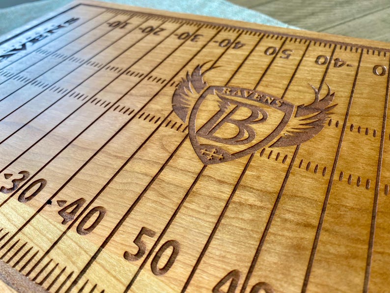 LIMITED EDITION Baltimore Ravens Cherry Wood Serving Tray-free Shipping ...