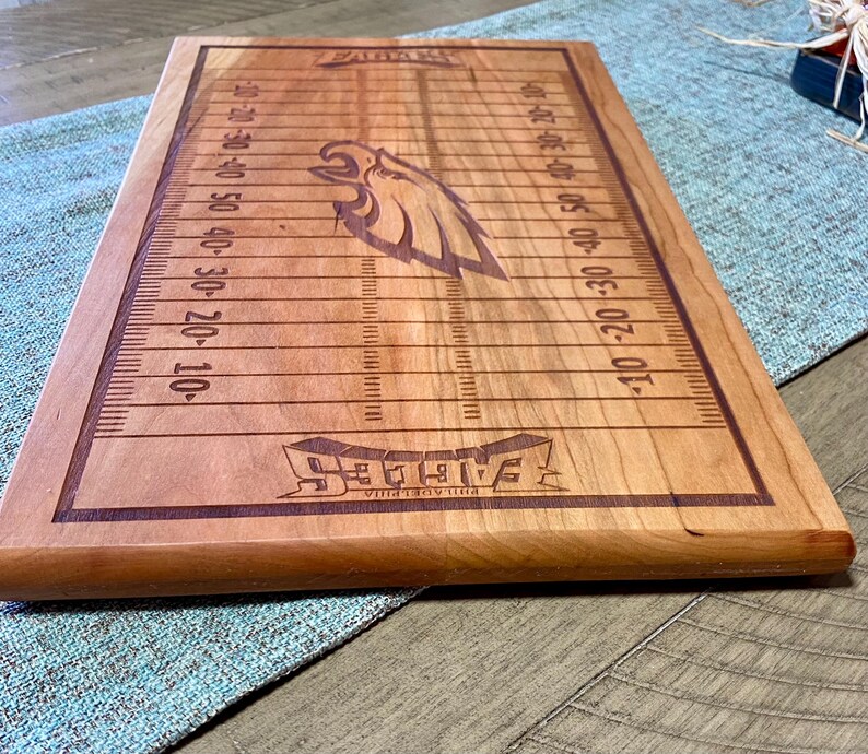 Philadelphia Eagles Cherry Wood Serving Tray-free SHIPPING - Etsy