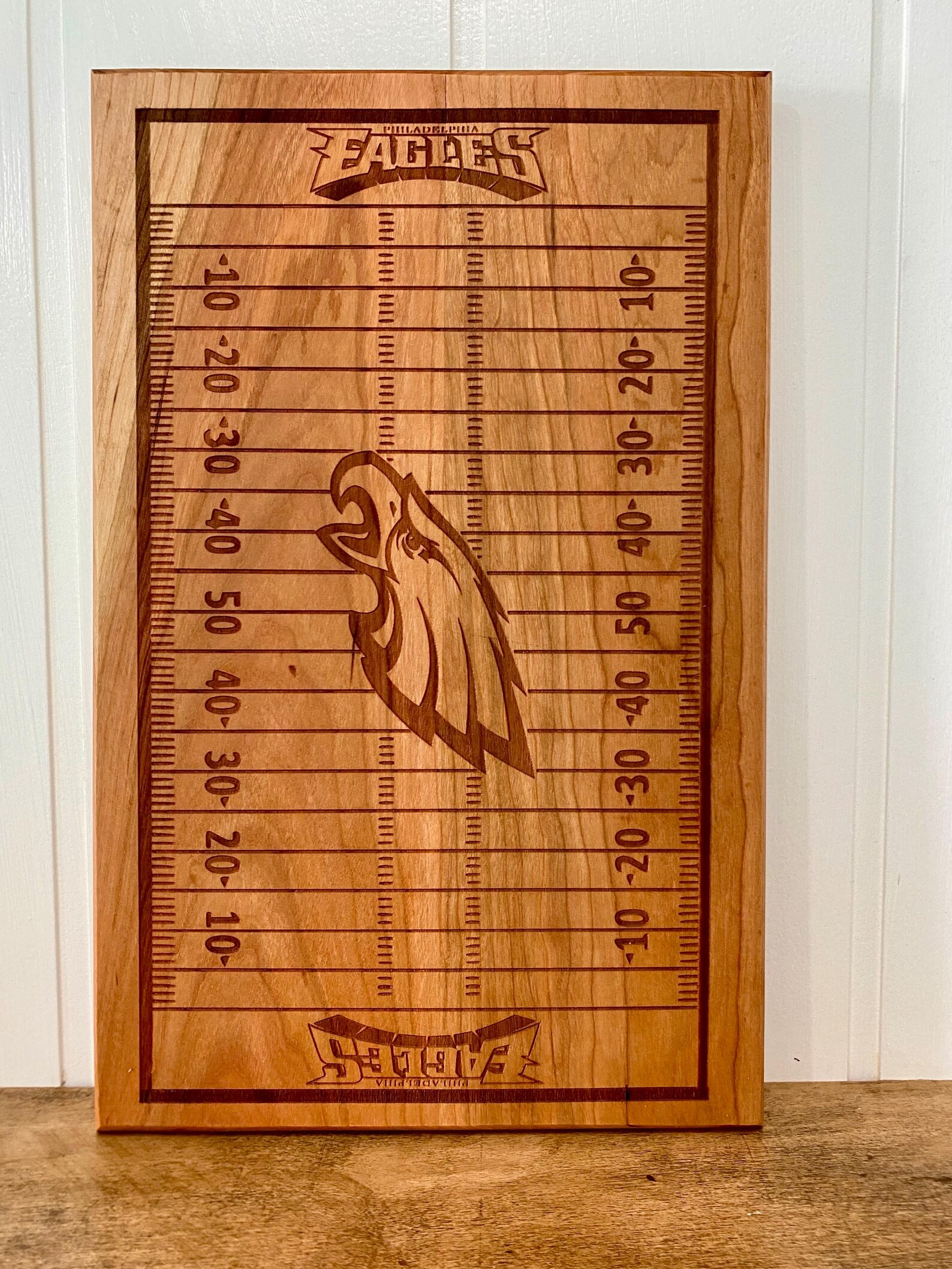 Philadelphia Eagles Cherry Wood Serving Tray-free SHIPPING - Etsy
