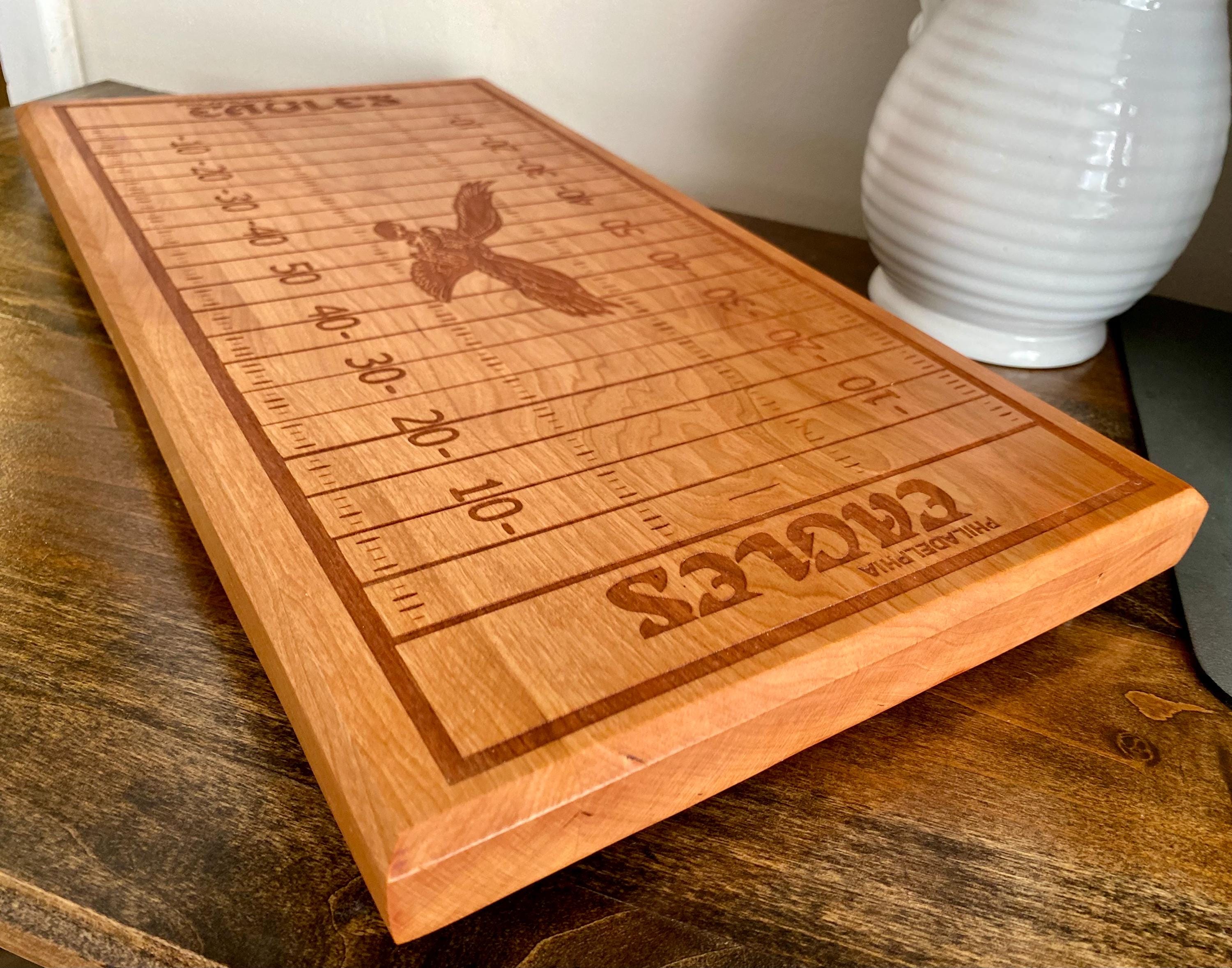 LIMITED EDITION Philadelphia Eagles Throwback Cherry Wood Serving Tray ...