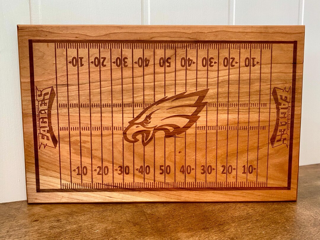 Philadelphia Eagles Cherry Wood Serving Tray-free SHIPPING - Etsy