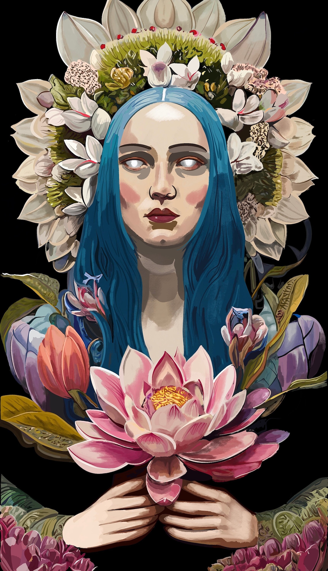 Lady of Spring Art Print | Digital Art | Art Poster | Nature Inspired ...