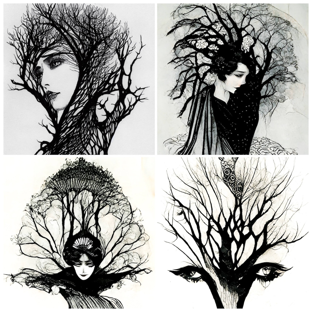 Daphne, Complete Set Art Prints Black and White Art Digital Art Art ...