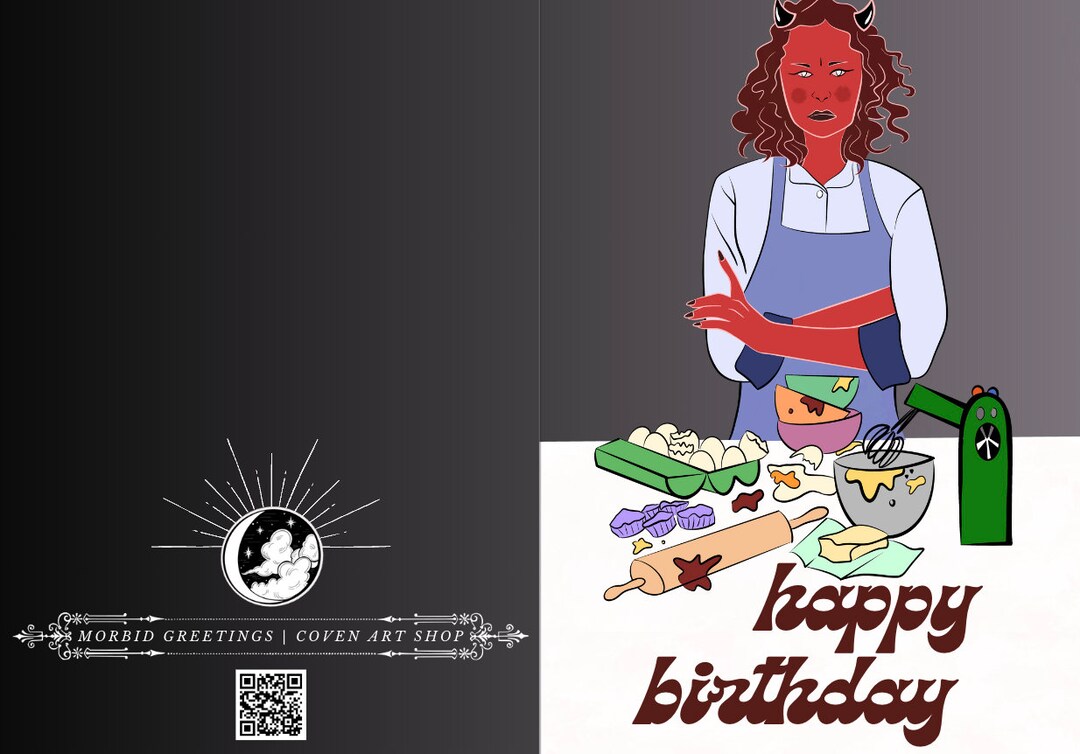 Happy Birthday Card | Morbid Greetings | Goth Greeting Card | Dark ...