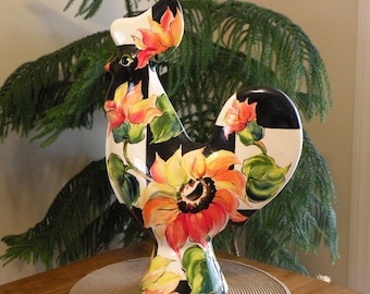 Classic Large Ceramic Cow by Artist Anatoly Turov, Hand Painted Cow ...