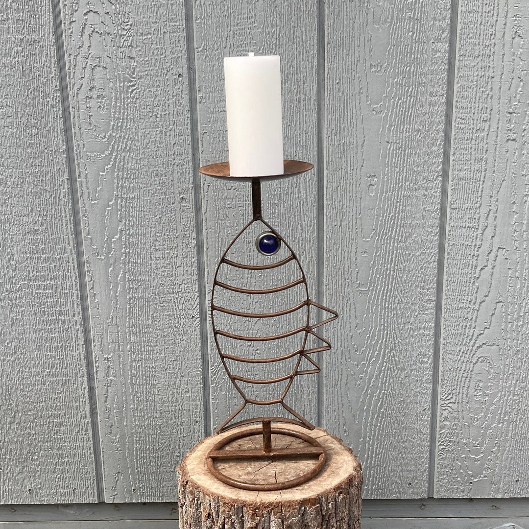 Hand-crafted Metal Fish Candle Stand - Etsy