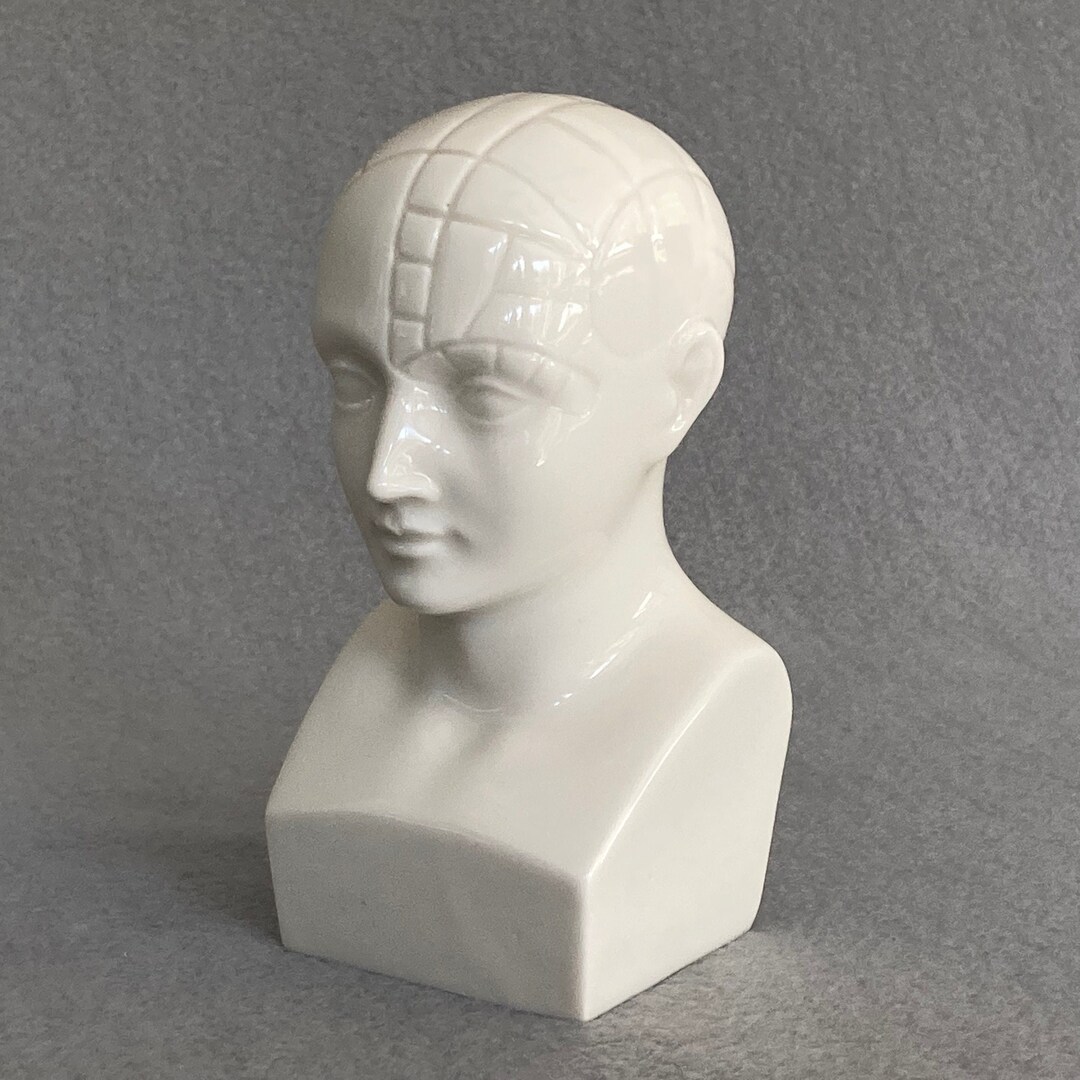 Mid-century Small Porcelain Phrenology Bust by Edward Marshall Boehm ...