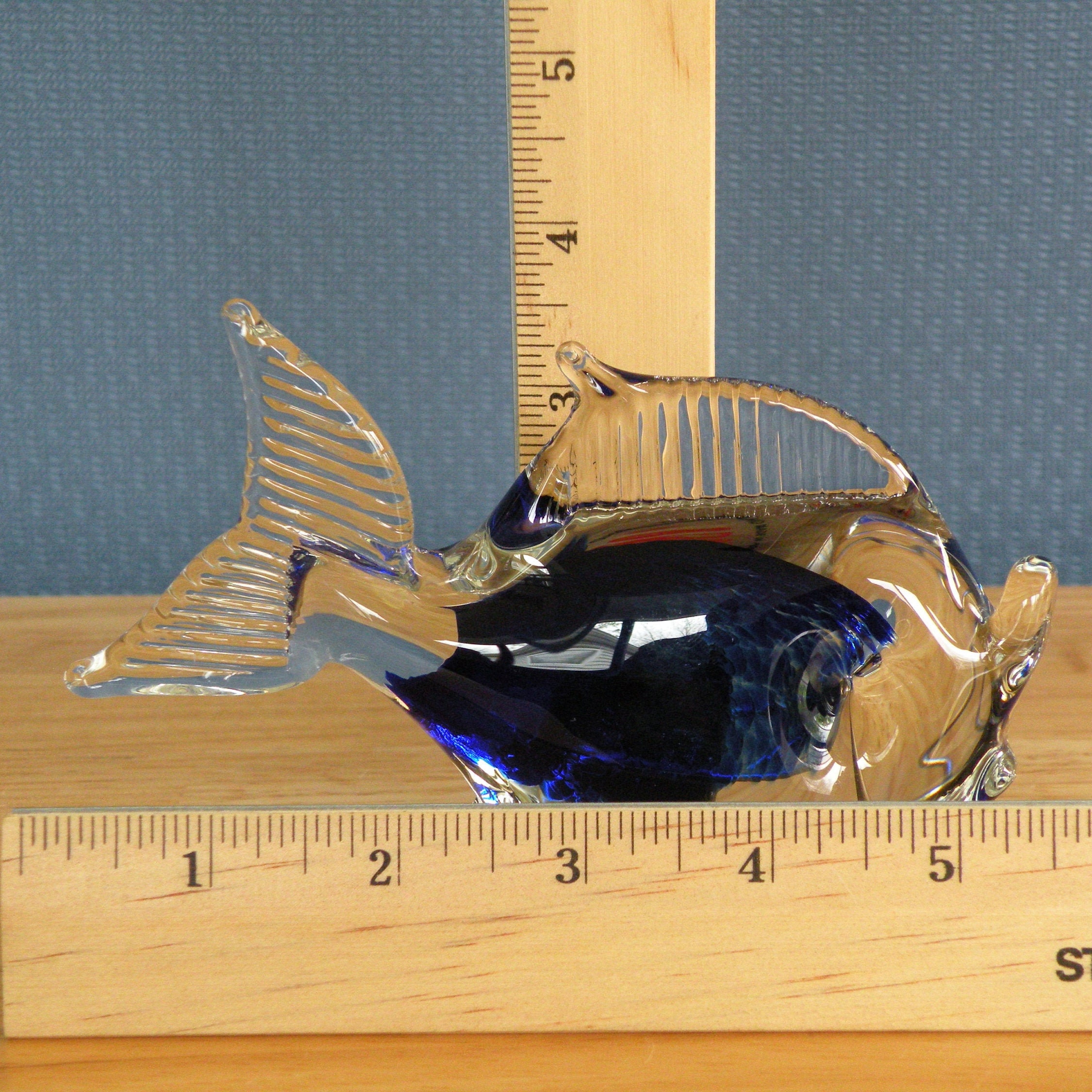 Sabina Art Glass Fish Paperweight / Figurine Handmade in - Etsy