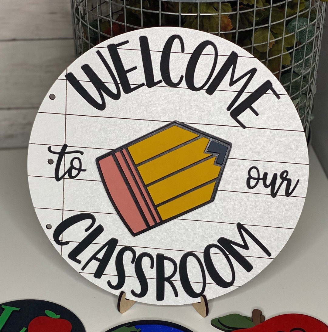 Teacher Sign Back to School Decor Welcome Sign - Etsy
