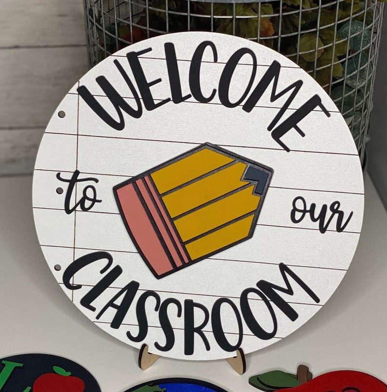 Teacher Sign Back to School Decor Welcome Sign - Etsy