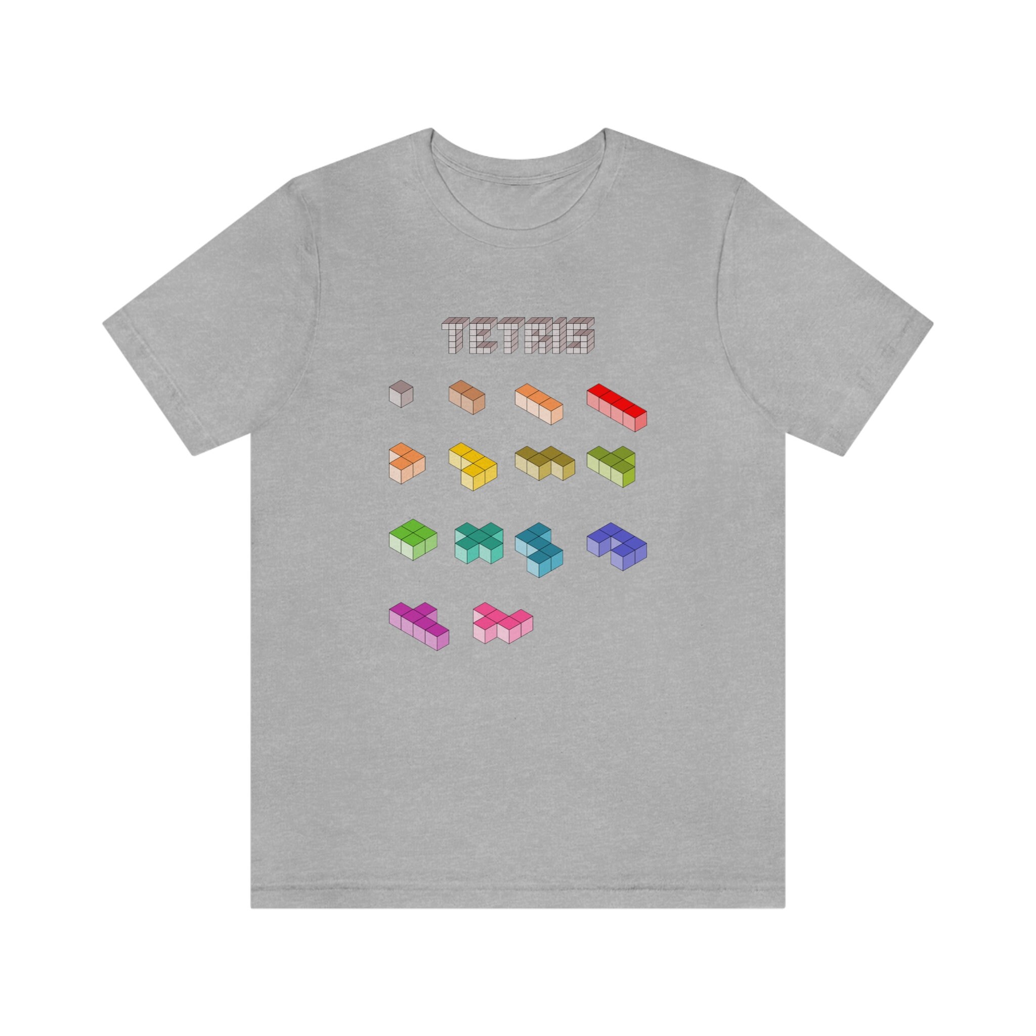 Tetris Tee Shirt | Retro Gaming Geek | Tetris Unisex Tee | 8-bit Block ...