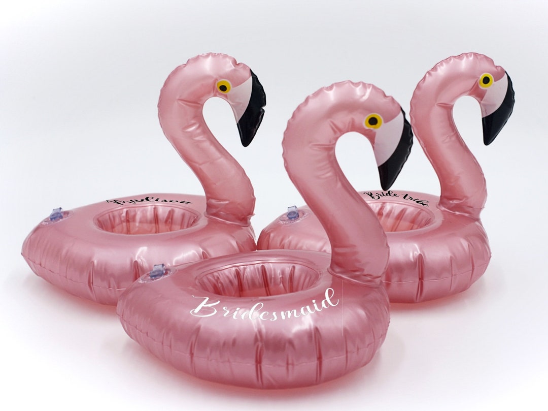 Flamingo Drink Floaties, Custom Pool Floats, Bridesmaid Gift ...