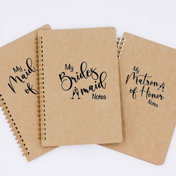 Bridesmaid Notebook - Etsy