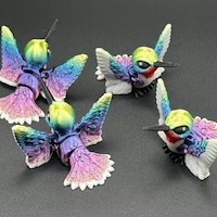 Small Hummingbird 3D Print Articulating Figure Home Decor Customizable ...