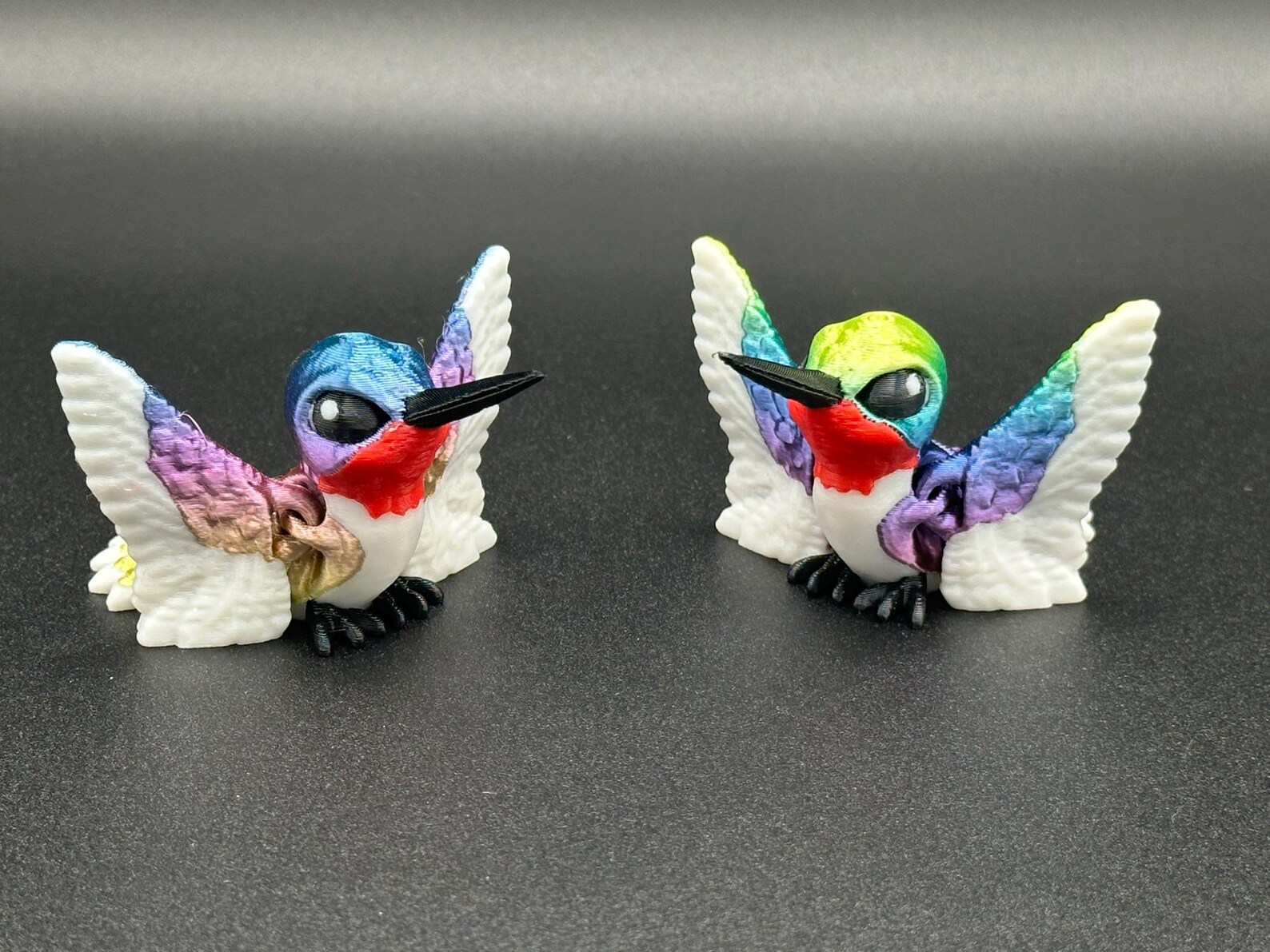 Rainbow Articulated Hummingbird – 3D Printed Fidget Toy - Etsy