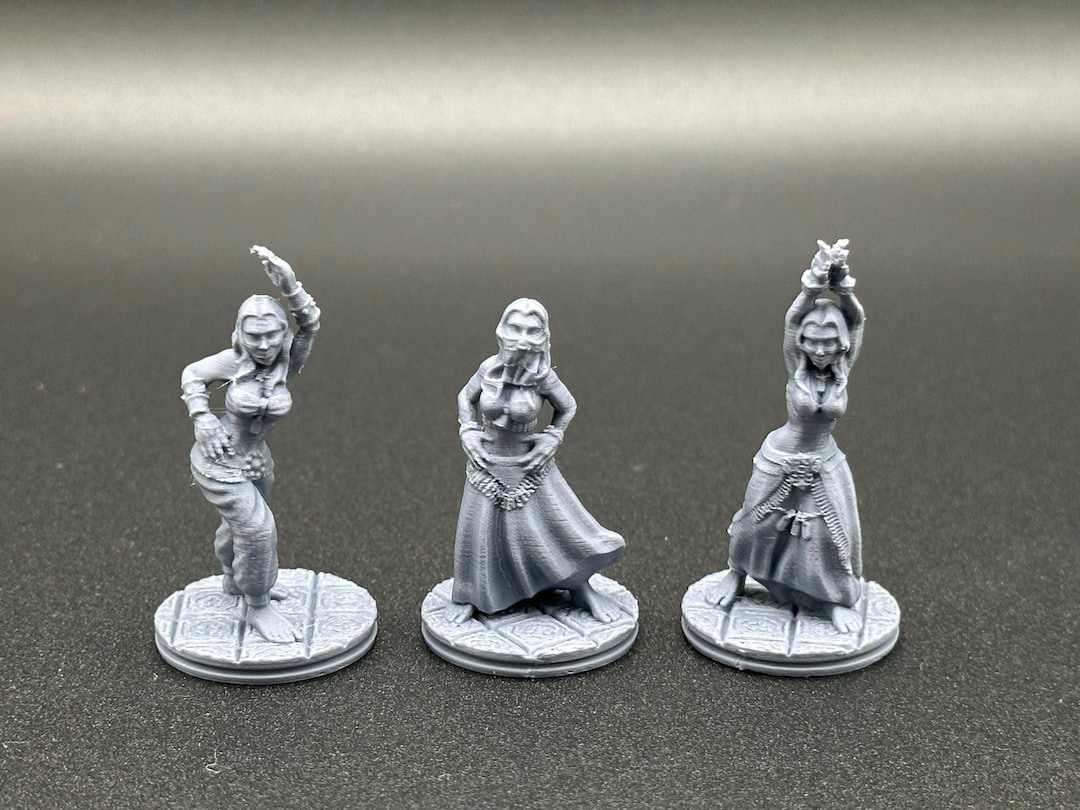 Belly Dancer Miniatures - Set of Three Elegant Figures for Tabletop ...