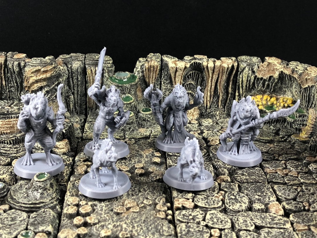 Gnoll Raiding Party Miniatures | Set of 6 - 28mm D&D Tabletop Miniature ...