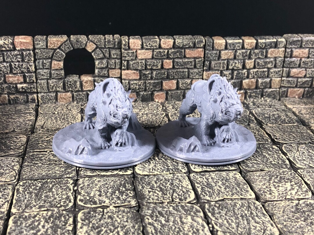 Set of 2 Battle Cats - 28mm Scale Miniatures for Tabletop Rpgs - Etsy