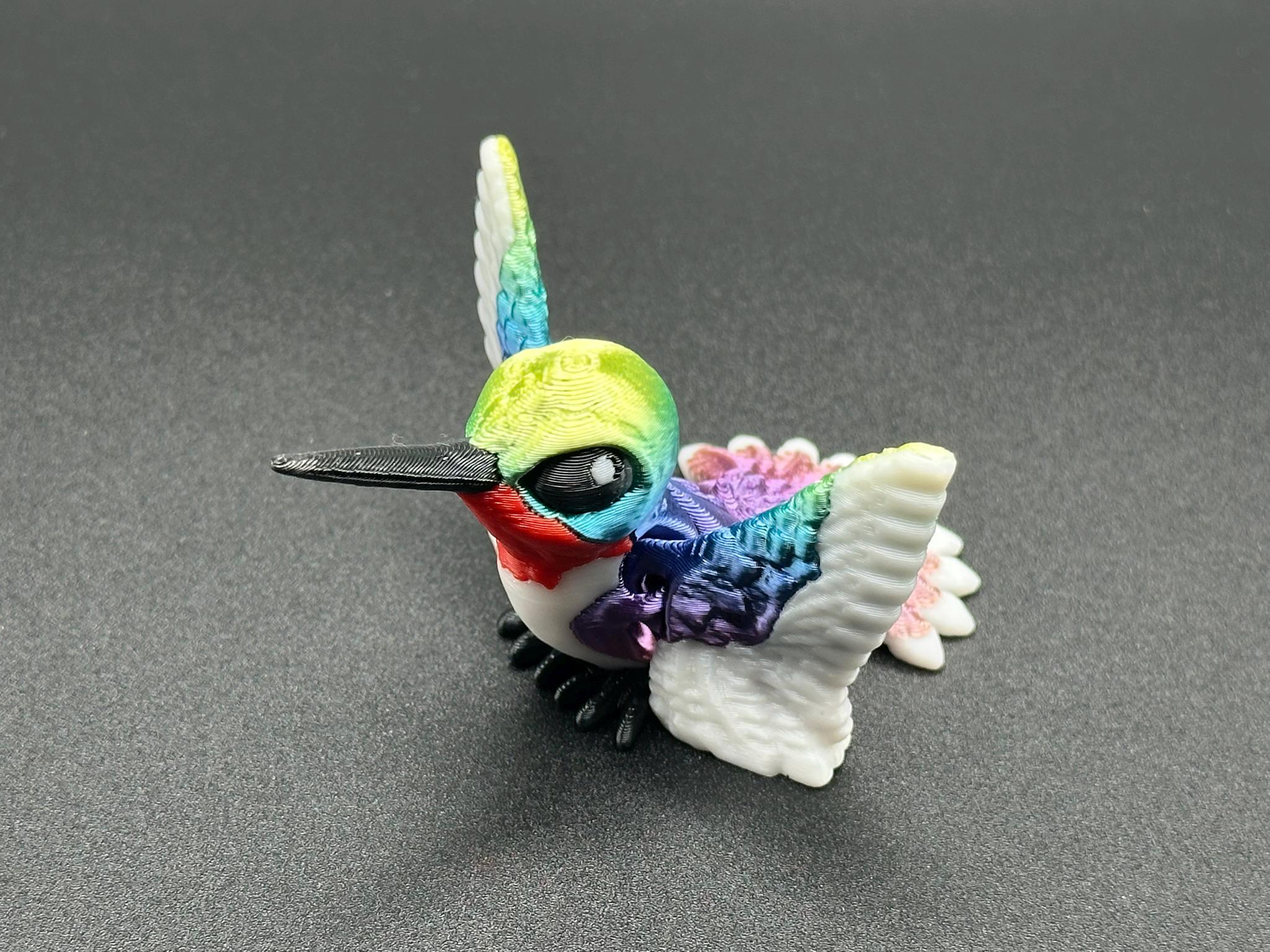 Rainbow Articulated Hummingbird – 3D Printed Fidget Toy - Etsy