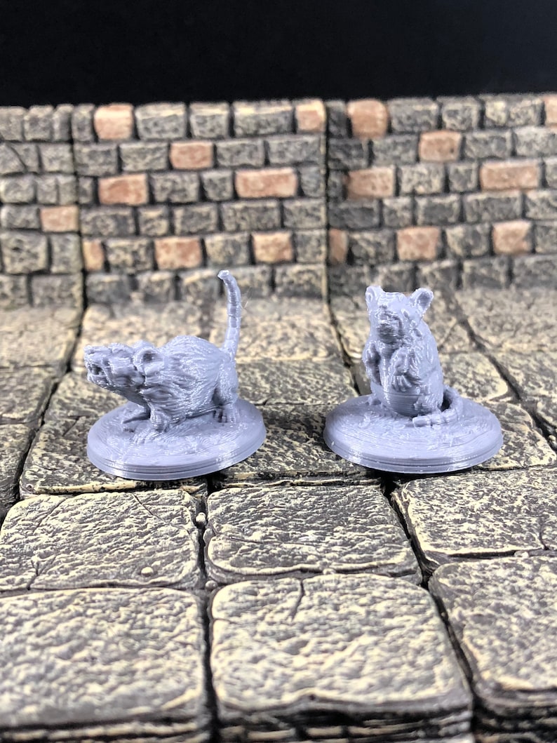 Giant Rats 28mm D&D Miniature - Etsy