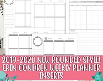 Blank Undated Box Style Erin Condren Digital & Printable | Etsy