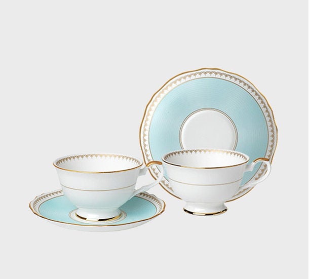 Hankook Chinaware [royal] Pale Blue Coffee/tea 2 Sets (4pc), With Tea ...