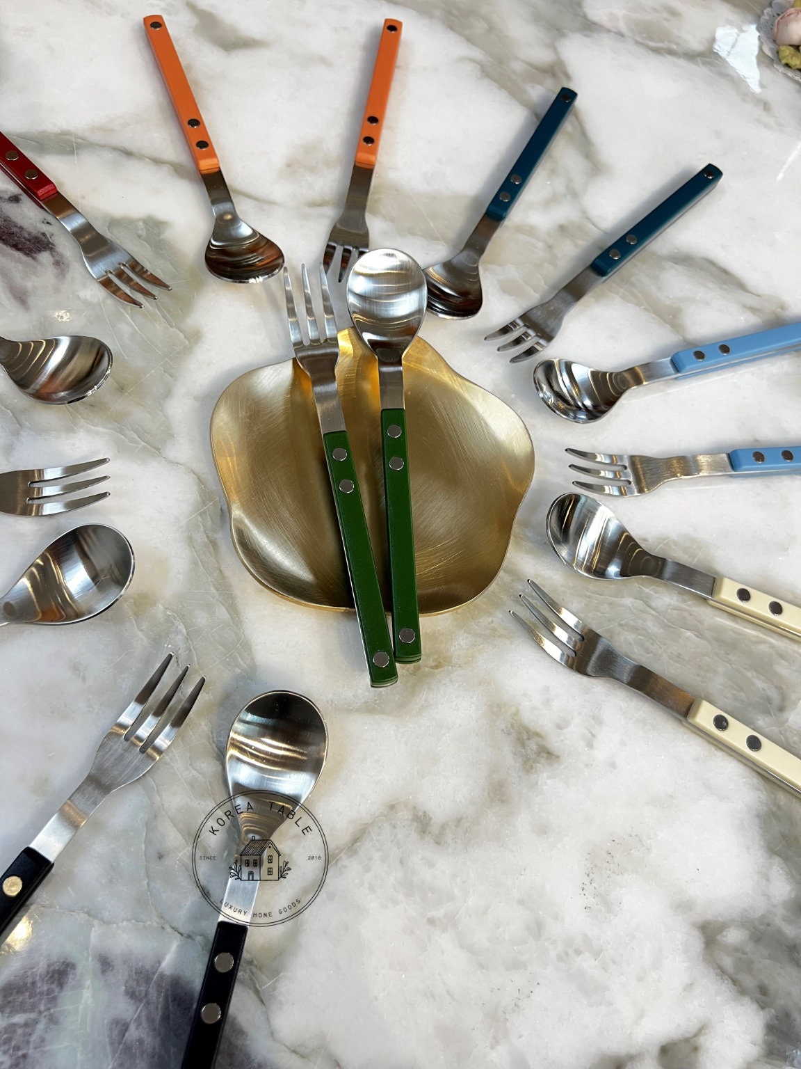 Bogen Sentier Satin Tea Fork - Tea Spoon - Dessert Spoon - Dessert Fork ...