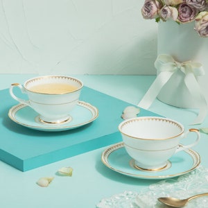 Hankook Chinaware royal Pale Blue Coffee/tea 2 Sets 4pc, With Tea Pot ...