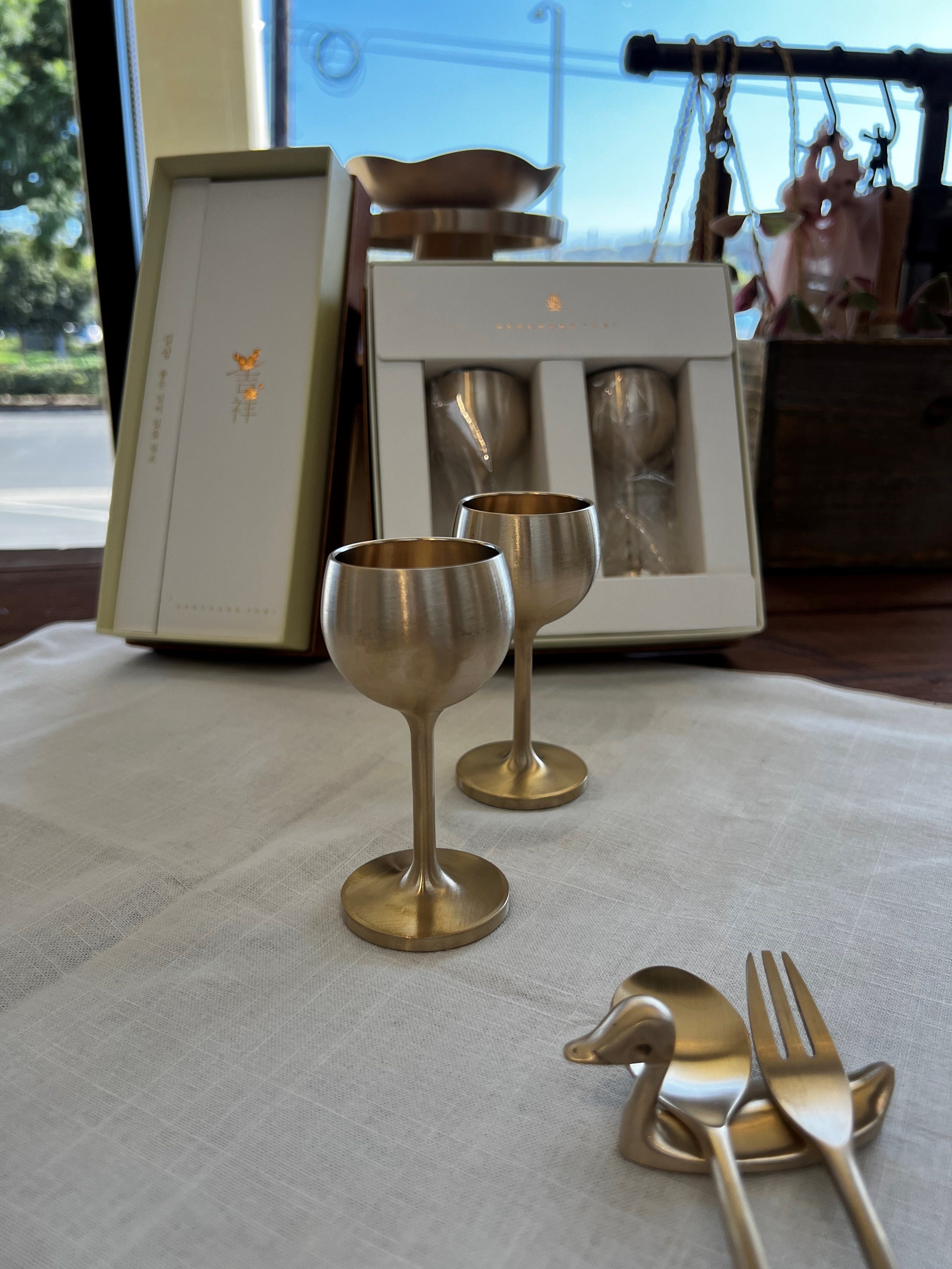 Korean Premium Bronzeware BANGJJA YUGI 한국 유기 놋그릇 - Spirit Liquor Cup ...