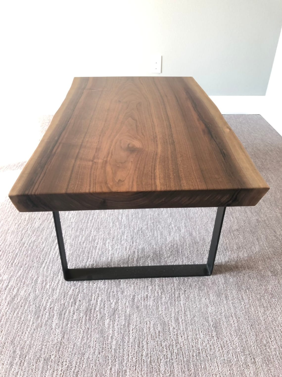 Walnut Coffee Table Solid Wood Slab Natural Live Edge - Etsy