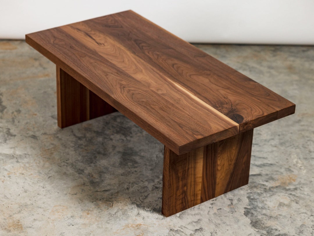 Black Walnut Coffee Table - Made to Order Solid Walnut Furniture Wooden Coffee Table - Horizon ...
