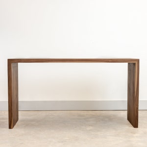 Walnut Waterfall Desk Handmade Straight Edge Desk Cascading Collection ...