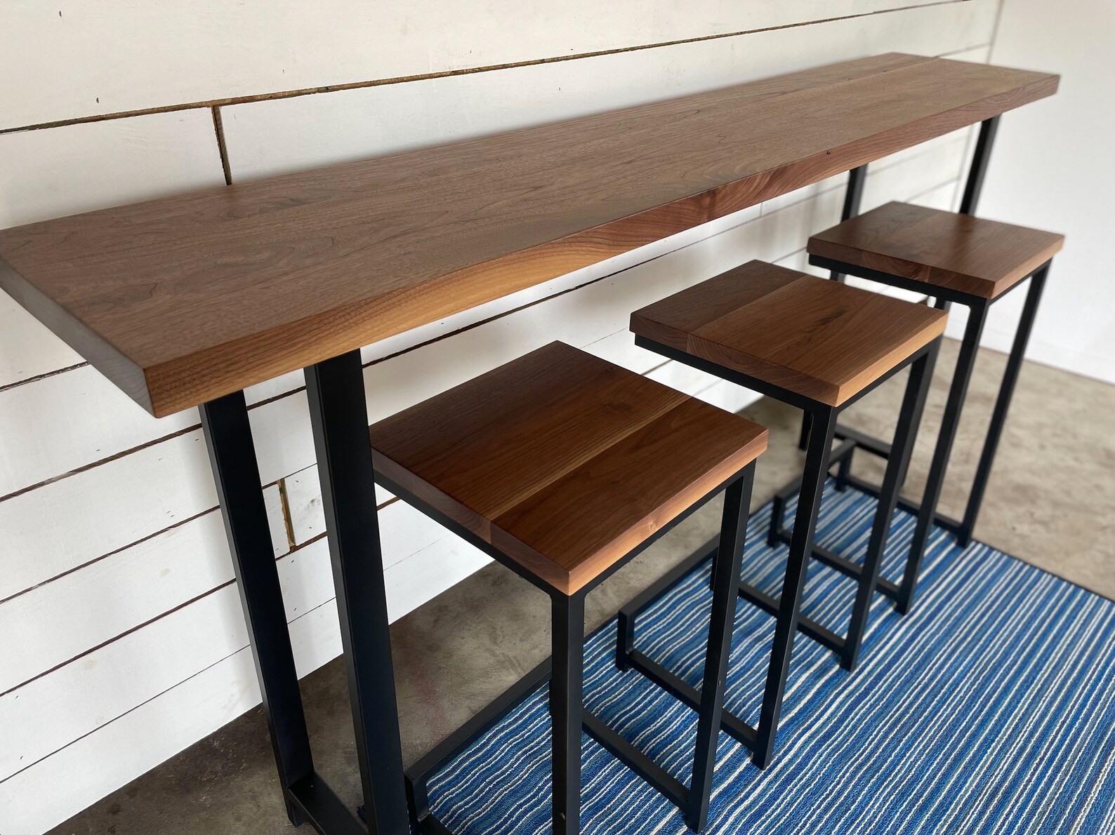 Customizable Solid Walnut Bar Table Bar Top Modern Bar W/o - Etsy