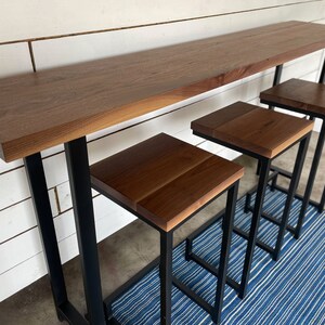Customizable Solid Walnut Bar Table Bar Top Modern Bar W/o - Etsy