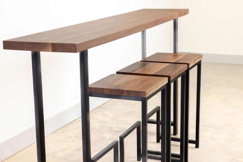 Customizable Solid Walnut Bar Table Bar Top Modern Bar W/o - Etsy