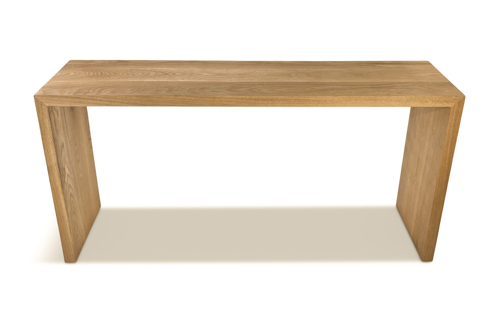 Modern Oak Waterfall Entry Table – Solid Wood Console, Entryway Decor ...