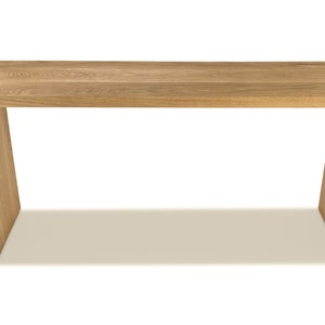 Modern Oak Waterfall Entry Table – Solid Wood Console, Entryway Decor ...