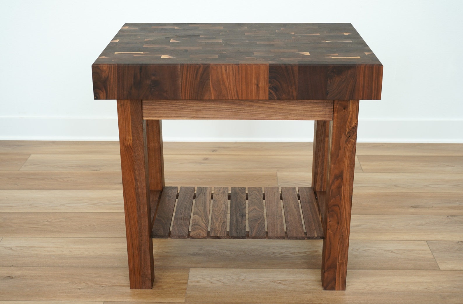 Walnut Kitchen Island Butcher Block Kitchen Island, Unique Butcher ...