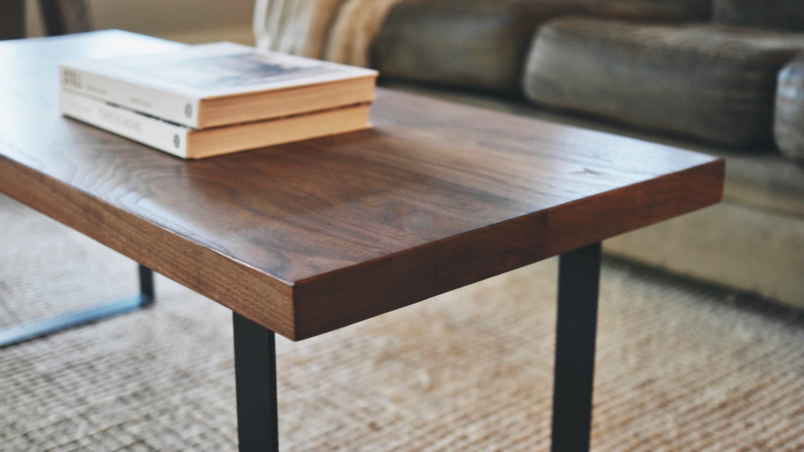 Solid Walnut Coffee Table Farmhouse Coffee Table Solid Wood - Etsy