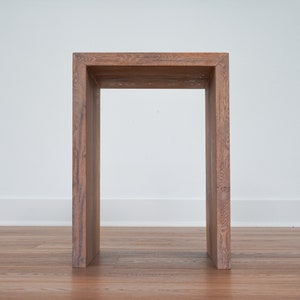 Oak End Table, Waterfall End Table, Modern Natural Oak Side Table Solid ...