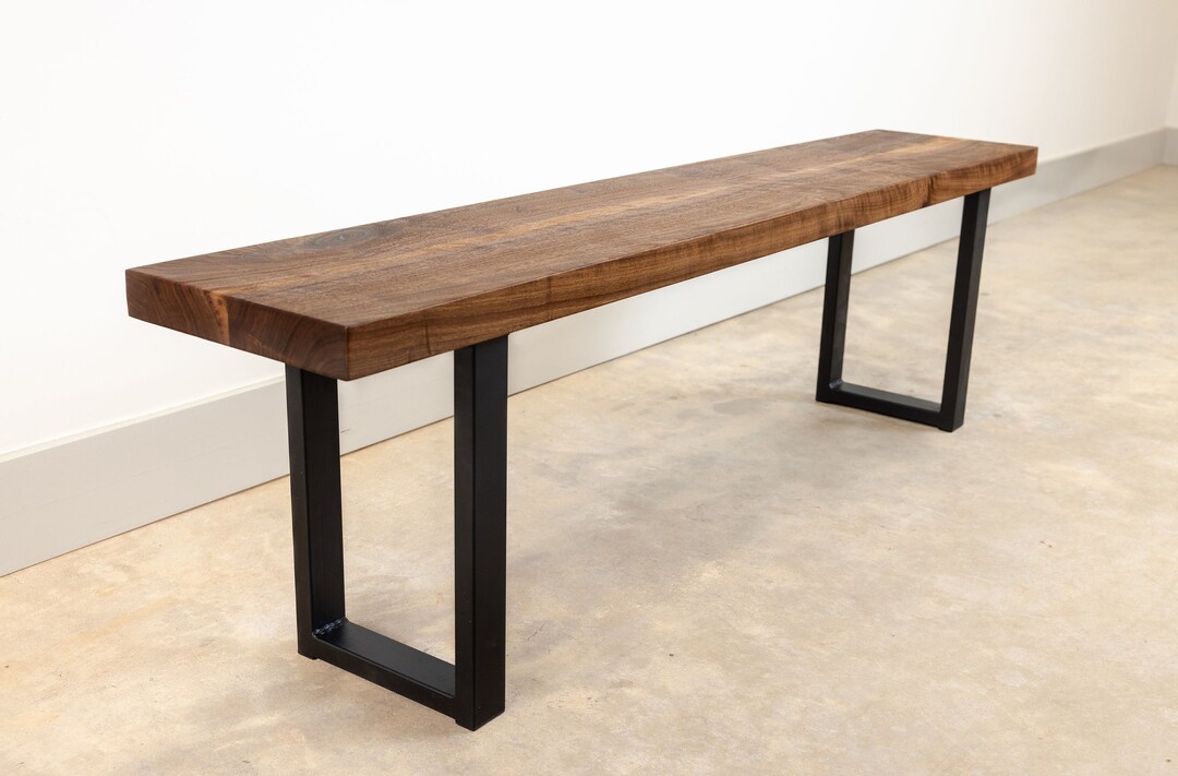Handmade Solid Black Walnut Bench - Etsy