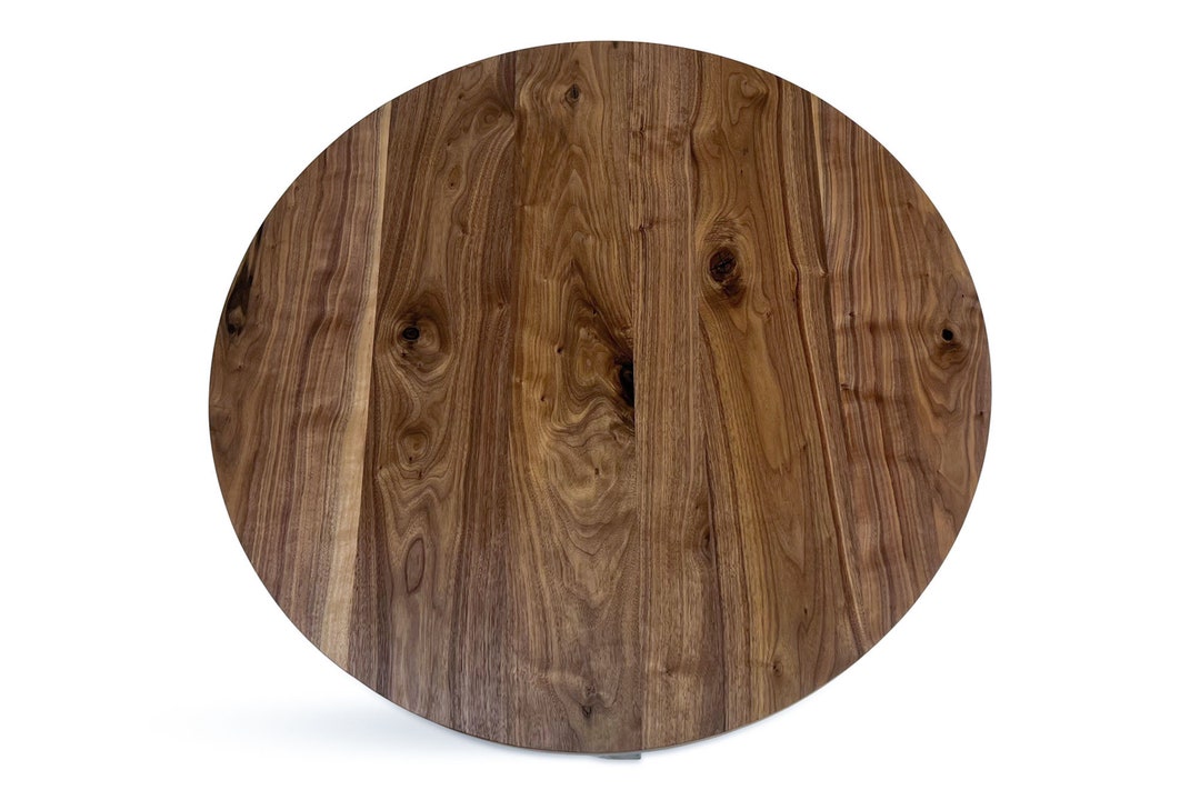 Round Walnut Table Top - Restaurant Table Tops Wooden Desk Top Natural ...