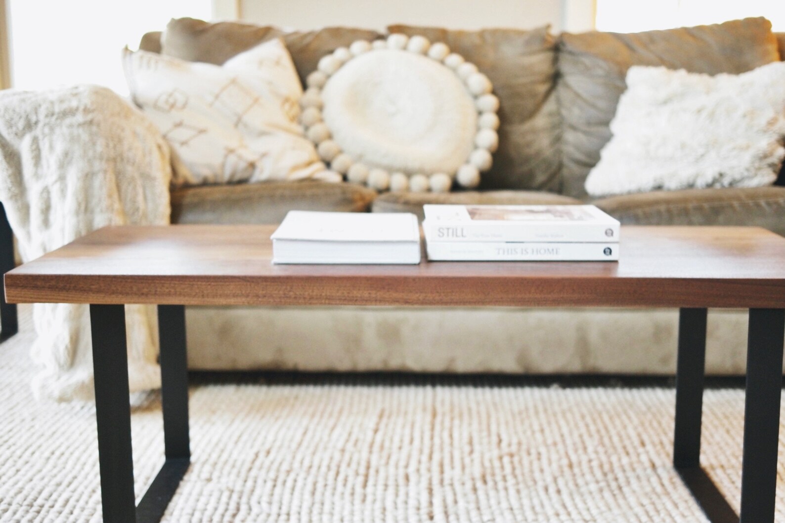 Solid Walnut Coffee Table Farmhouse Coffee Table Solid Wood - Etsy