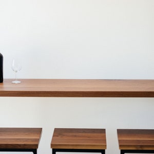 Customizable Solid Walnut Bar Table Bar Top Modern Bar W/o - Etsy