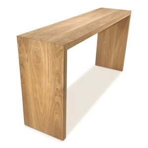 Modern Oak Waterfall Entry Table - Modern Wood Entry Table, TV Console ...